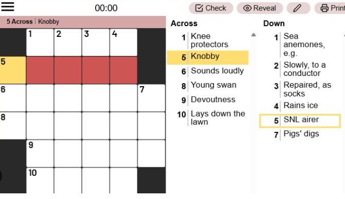 Mini Crossword - Play Mini Crossword On Royaledle Game